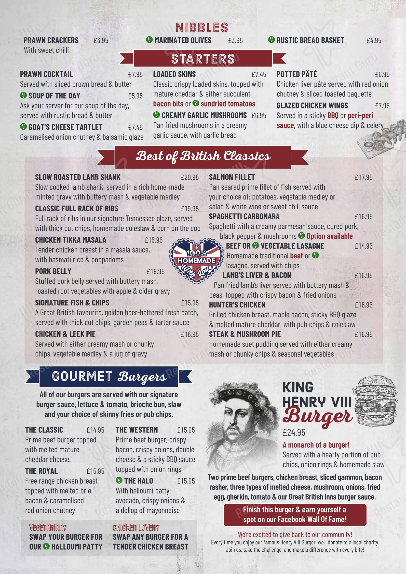 Menu at The Plough pub & bar, Hemel Hempstead, Leverstock Green Rd