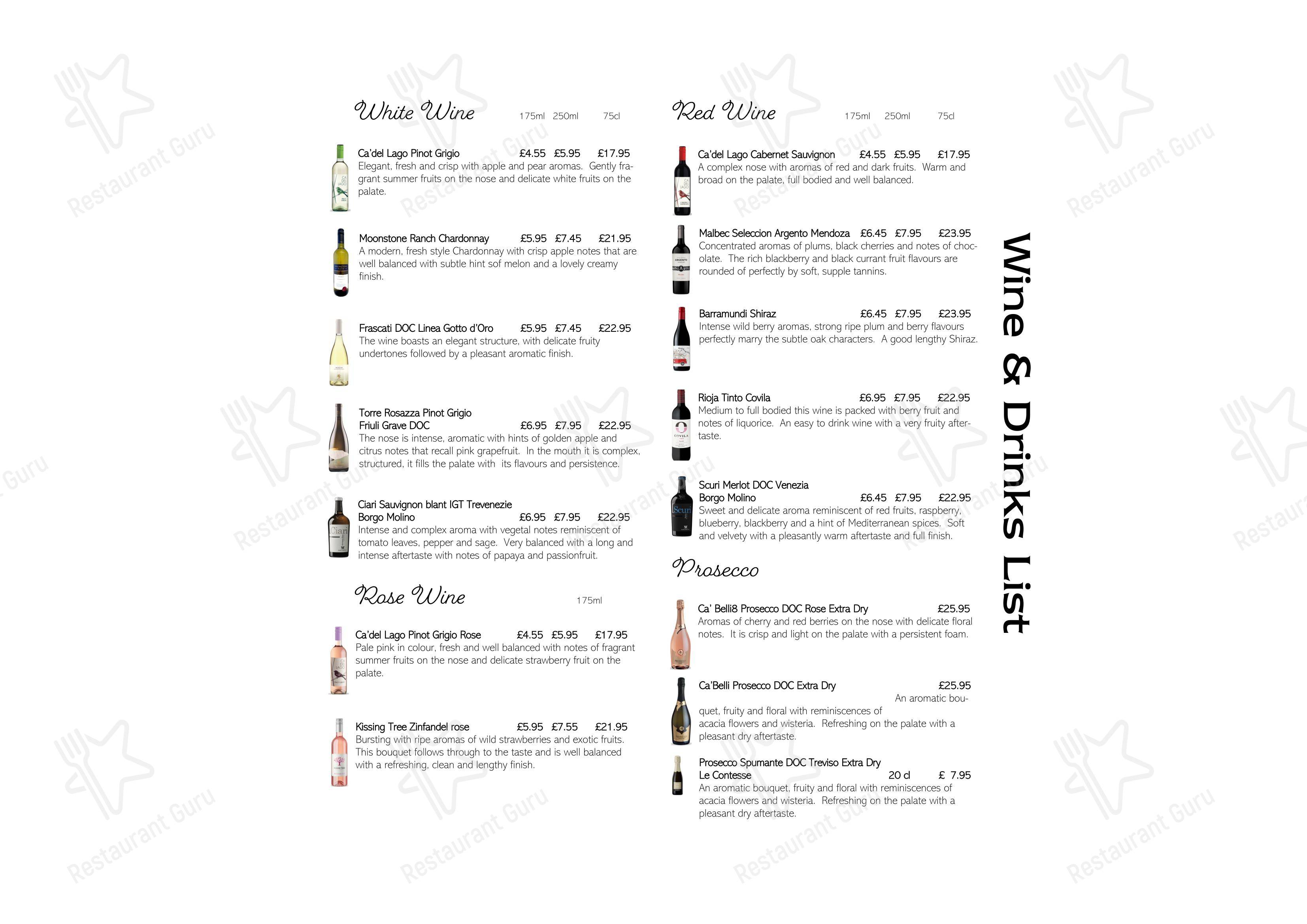Menu at Uno Momento pub & bar, Darlington
