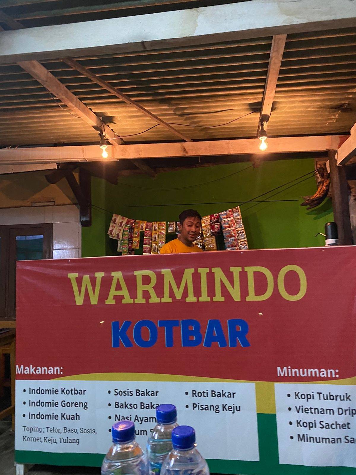 Menu at warmindo kotbar, Bandung