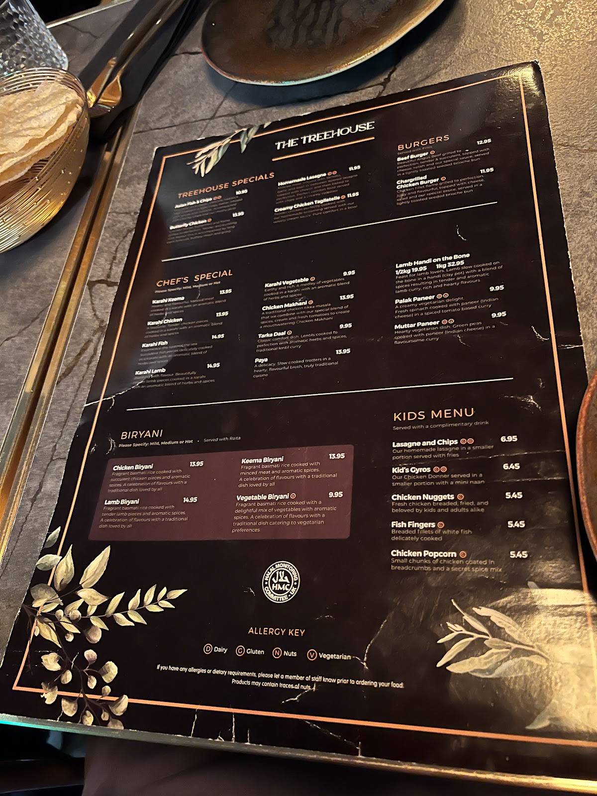 Menu at The Treehouse Restaurant & Grill, Batley