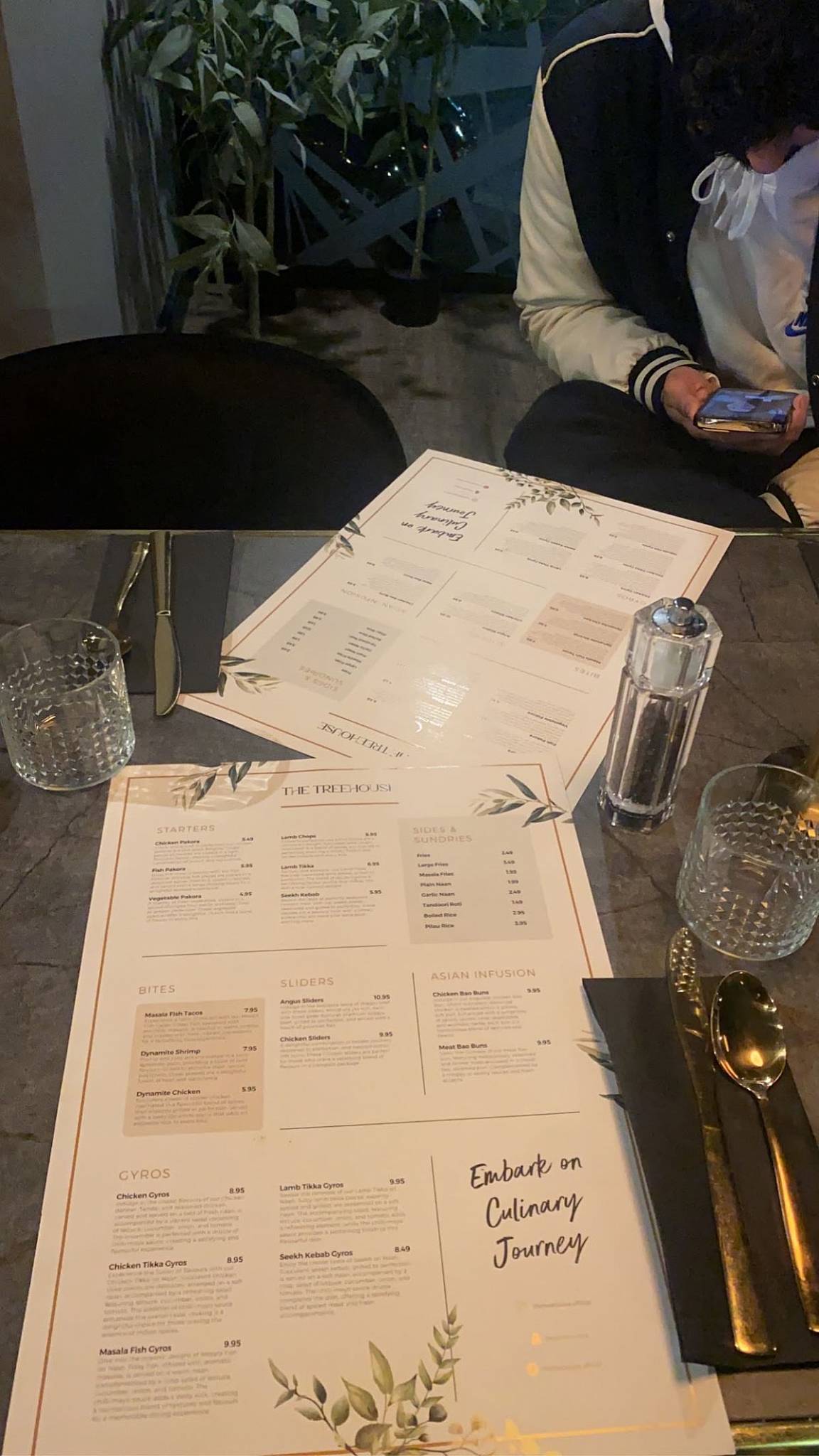 Menu at THE TREEHOUSE restaurant, Batley