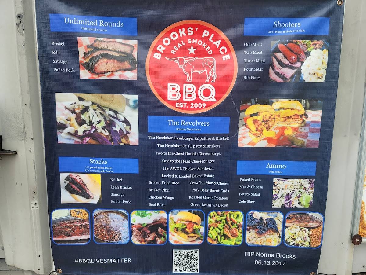 Menu at Brooks' Place, LLC BBQ, Katy