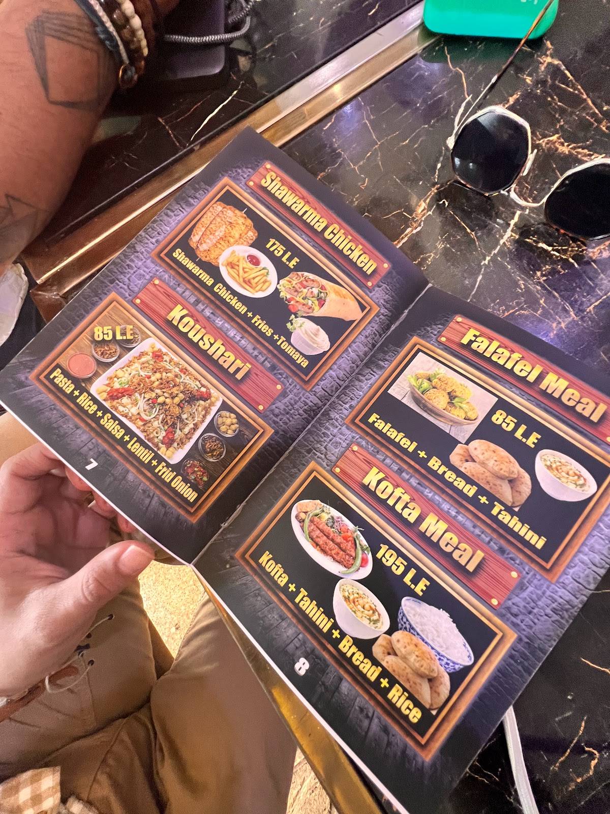 Menu at Old Cairo Restaurant & Cafe, Egypt