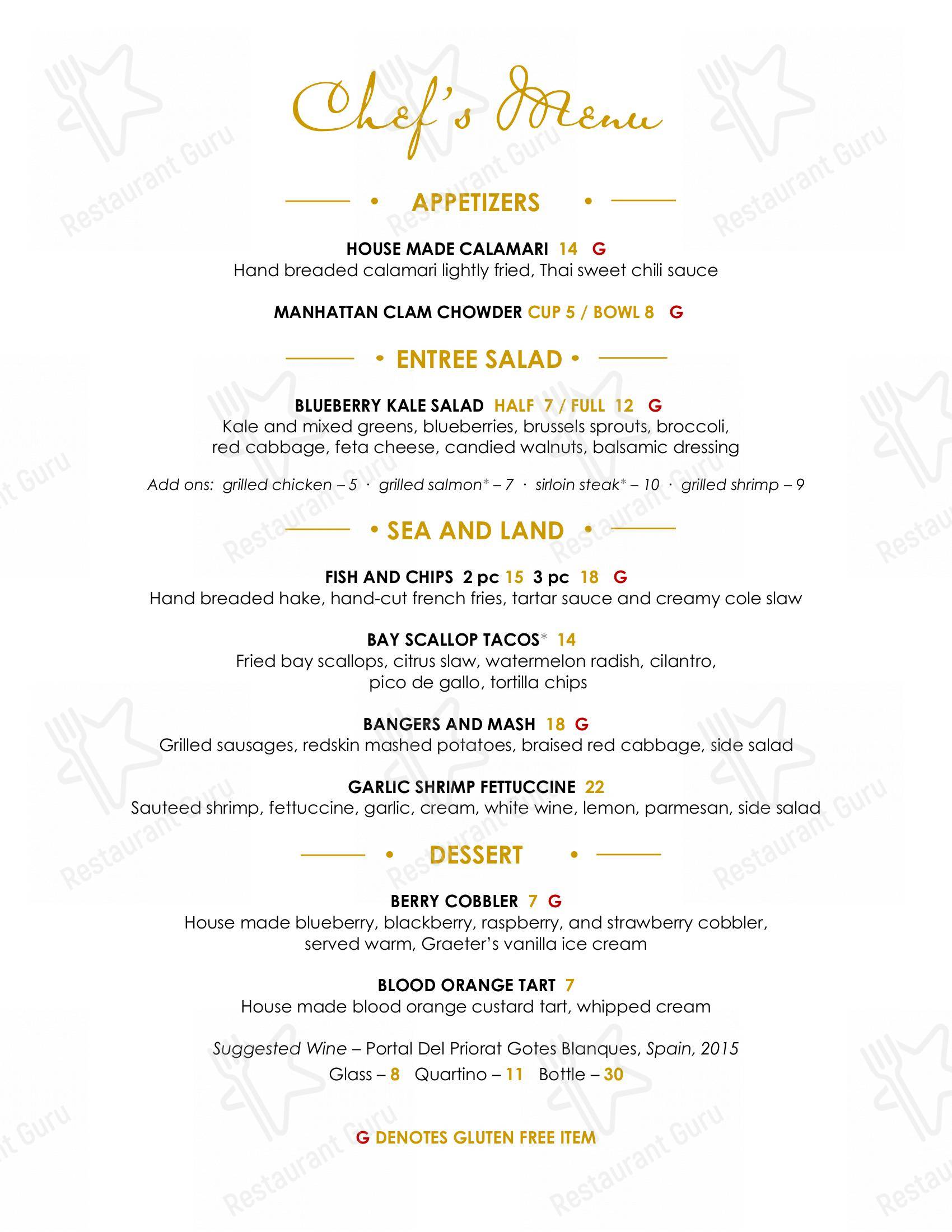Menu at 17 West pub & bar, New Bremen