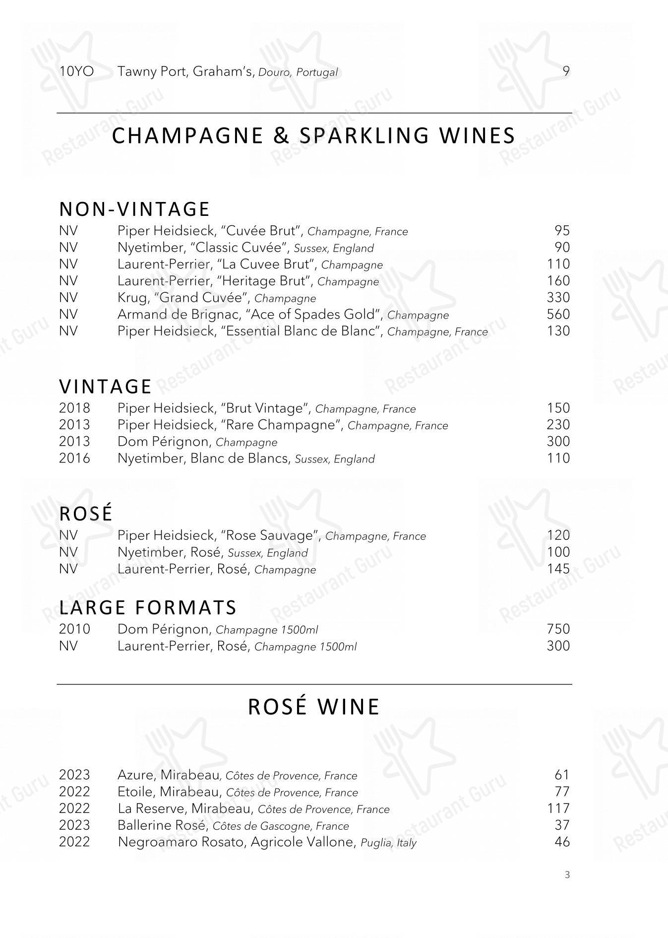 Menu at 20 Stories pub & bar, Manchester