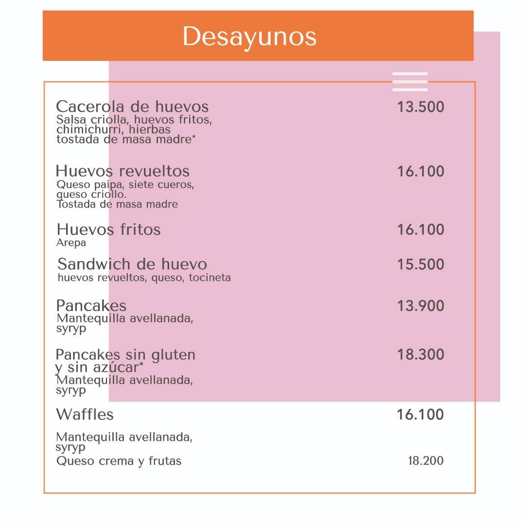 Menu at 33 Aves restaurant, Ibagué