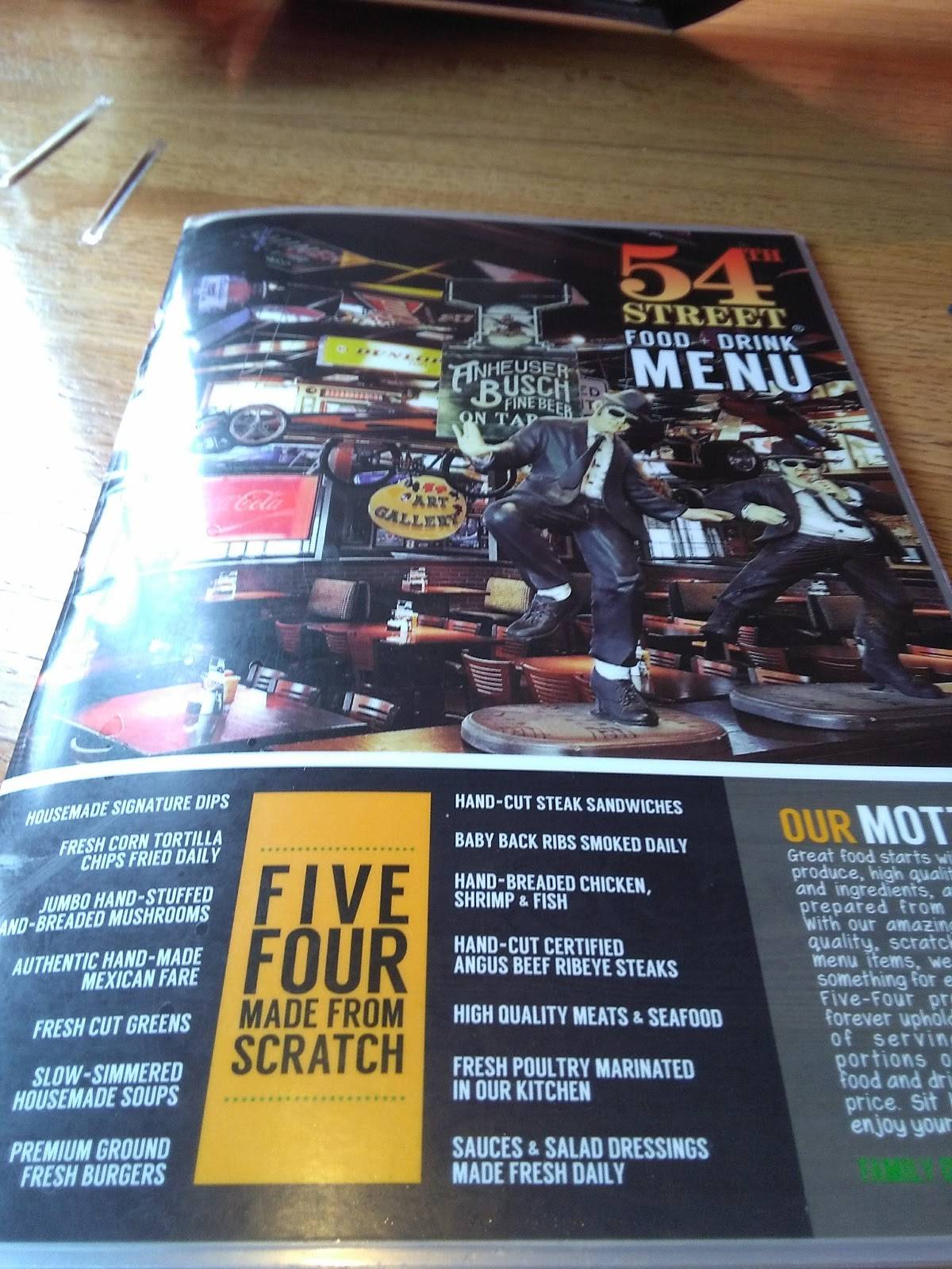 Menu at 54th Street Grill & Bar, Florissant, N Hwy 67