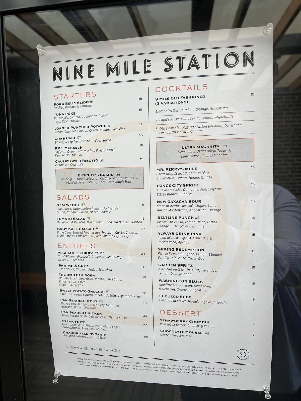 Menu at 9 Mile Station pub & bar, Atlanta, Ponce City Market