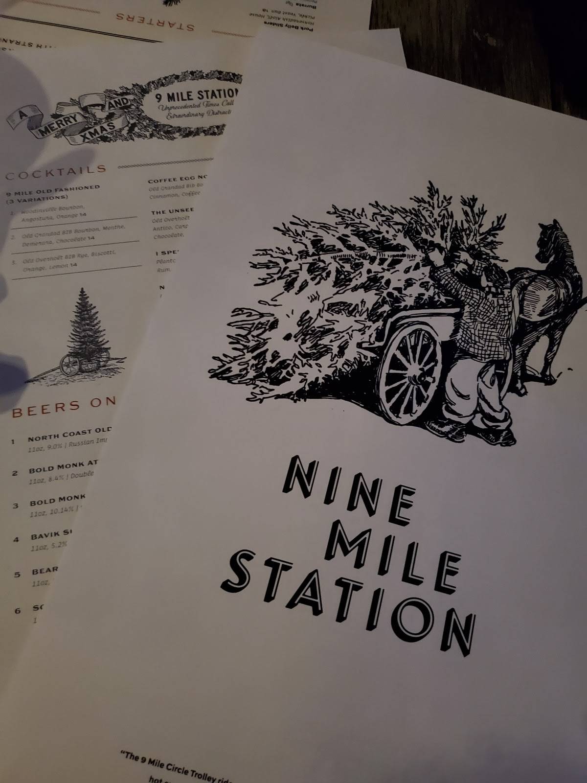 Menu at 9 Mile Station pub & bar, Atlanta, Ponce City Market