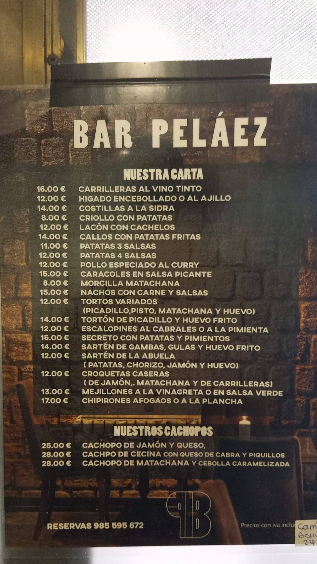 Menu at A Toda Mesa Gijón restaurant, Gijón