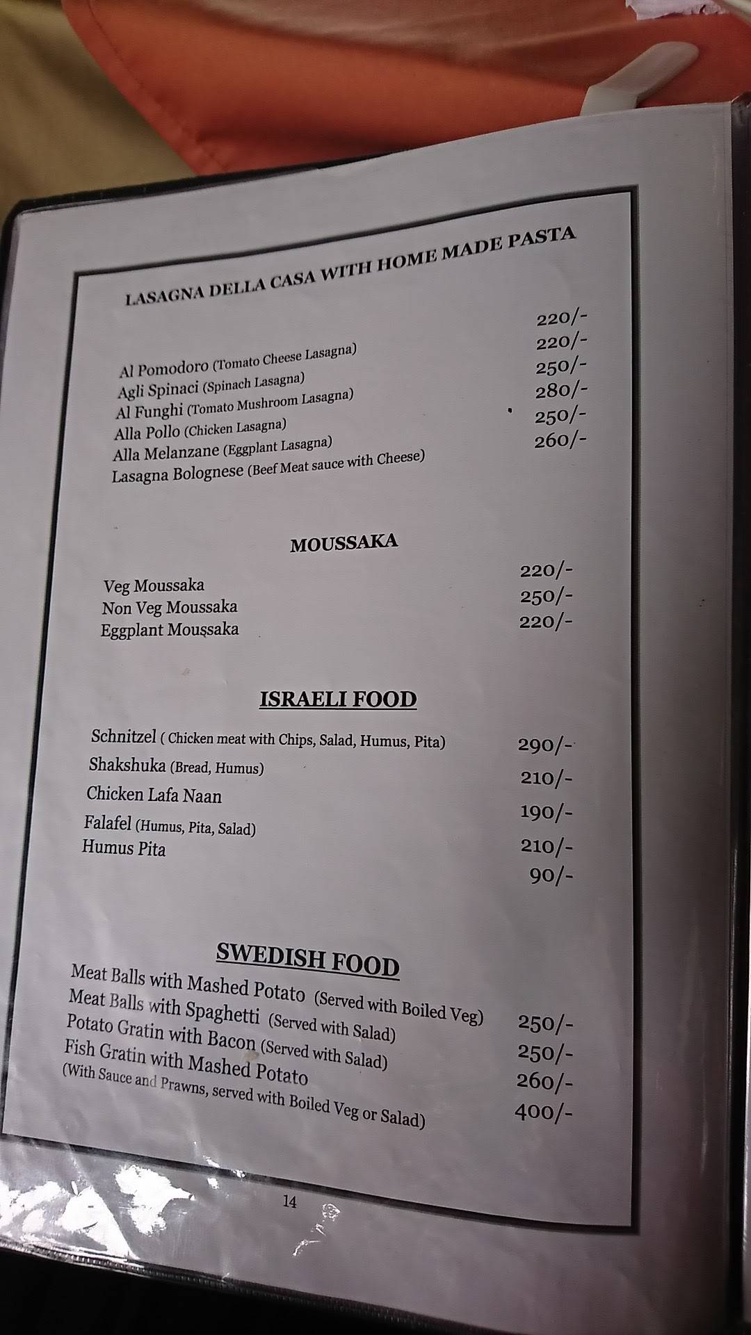 Menu at ABBA Restaurant & Everest German Bakery Varkala, Varkala