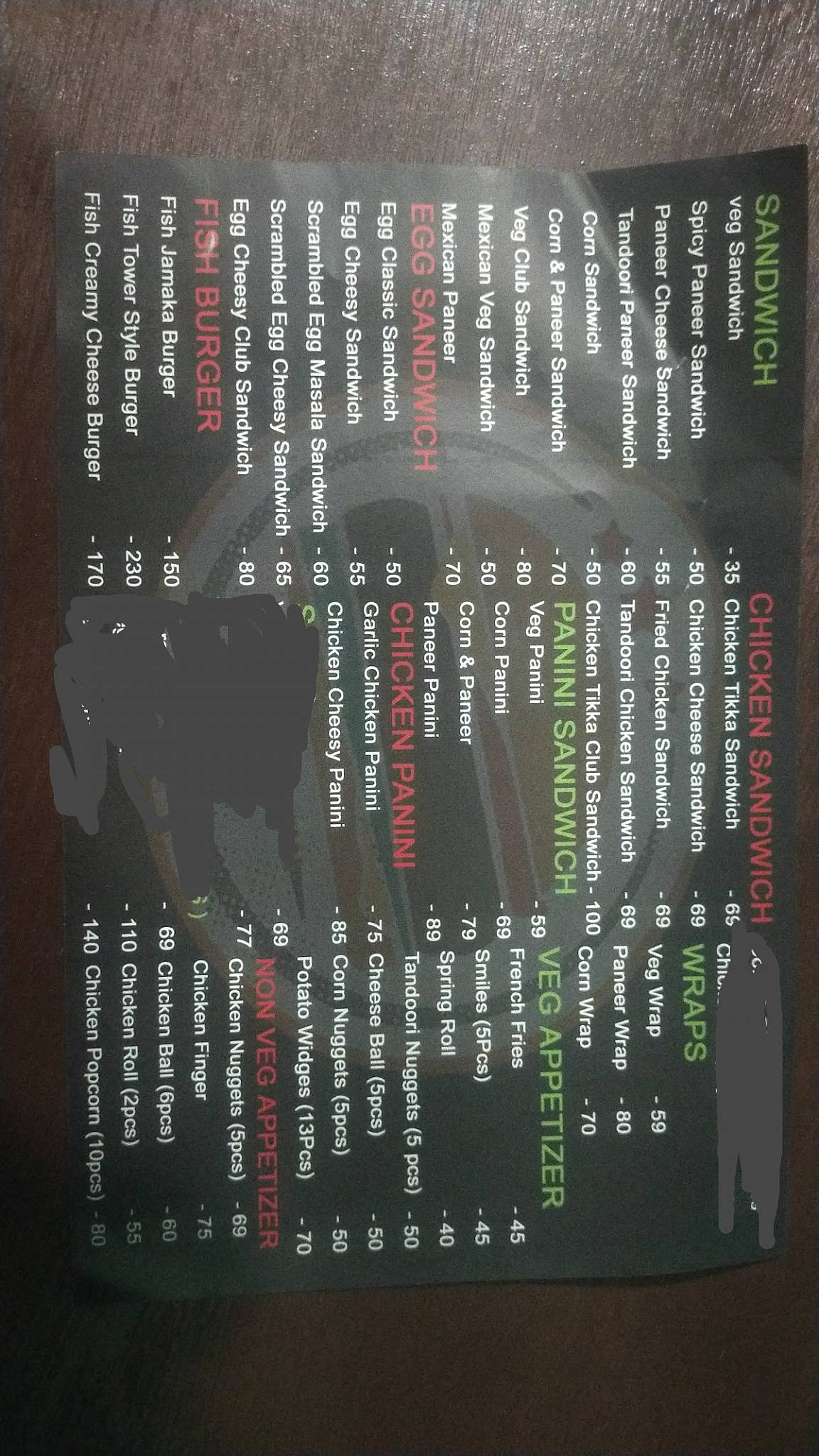 Menu at APPETIZER, Chennai, 262