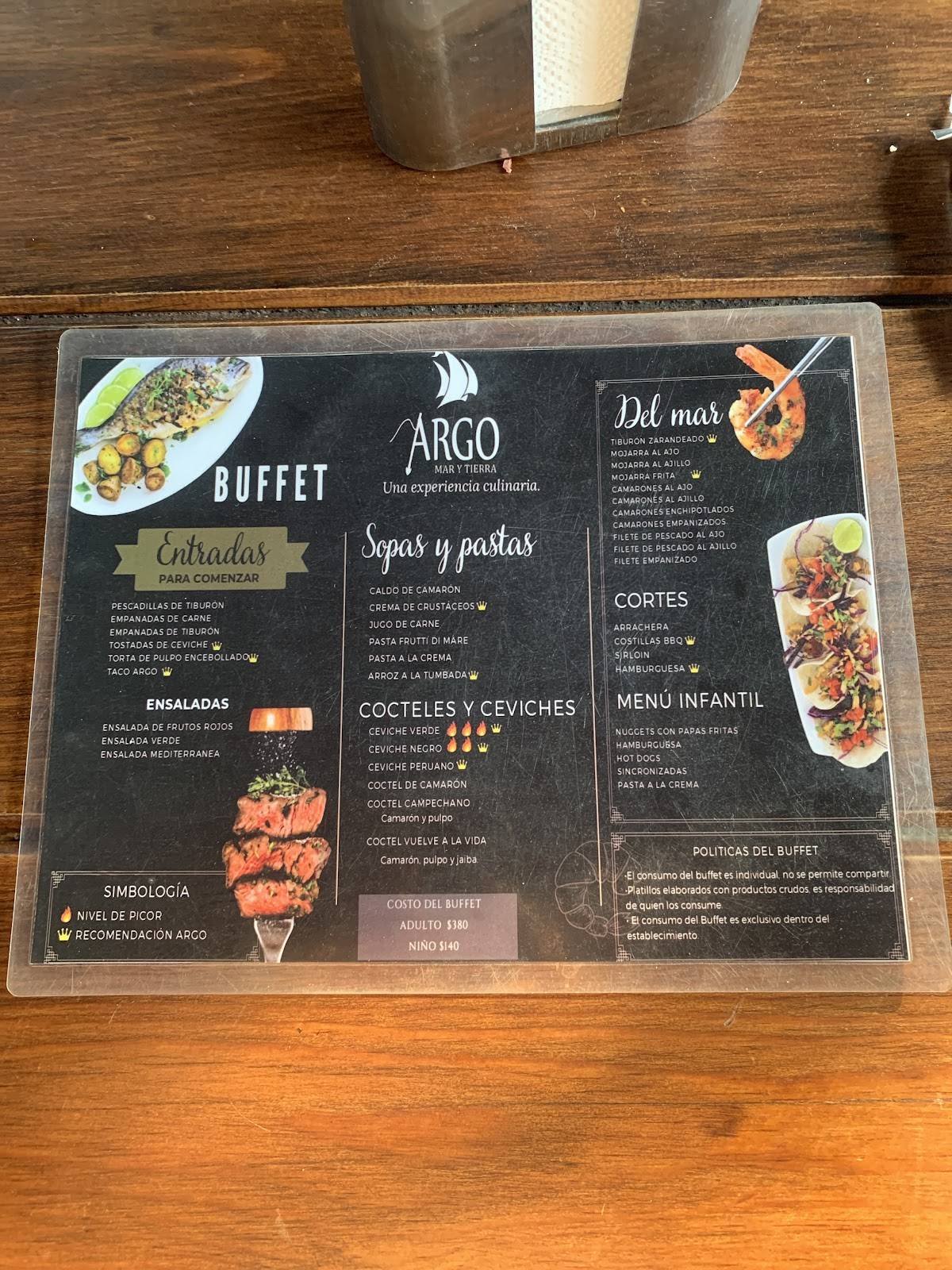 Carta de ARGO Restaurante, Mexico, Carr. Atlixco - Izúcar de Matamoros 103