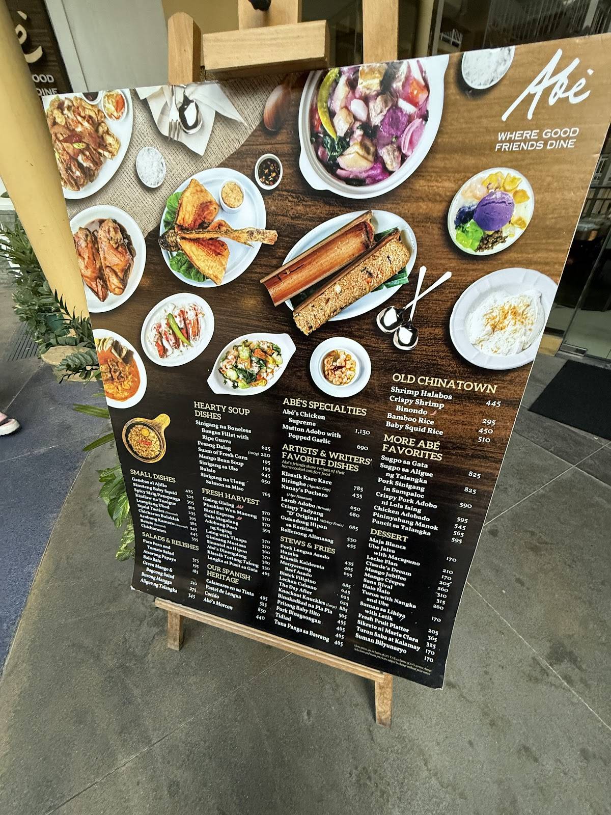 Menu at Abe restaurant, Taguig, 11th Ave