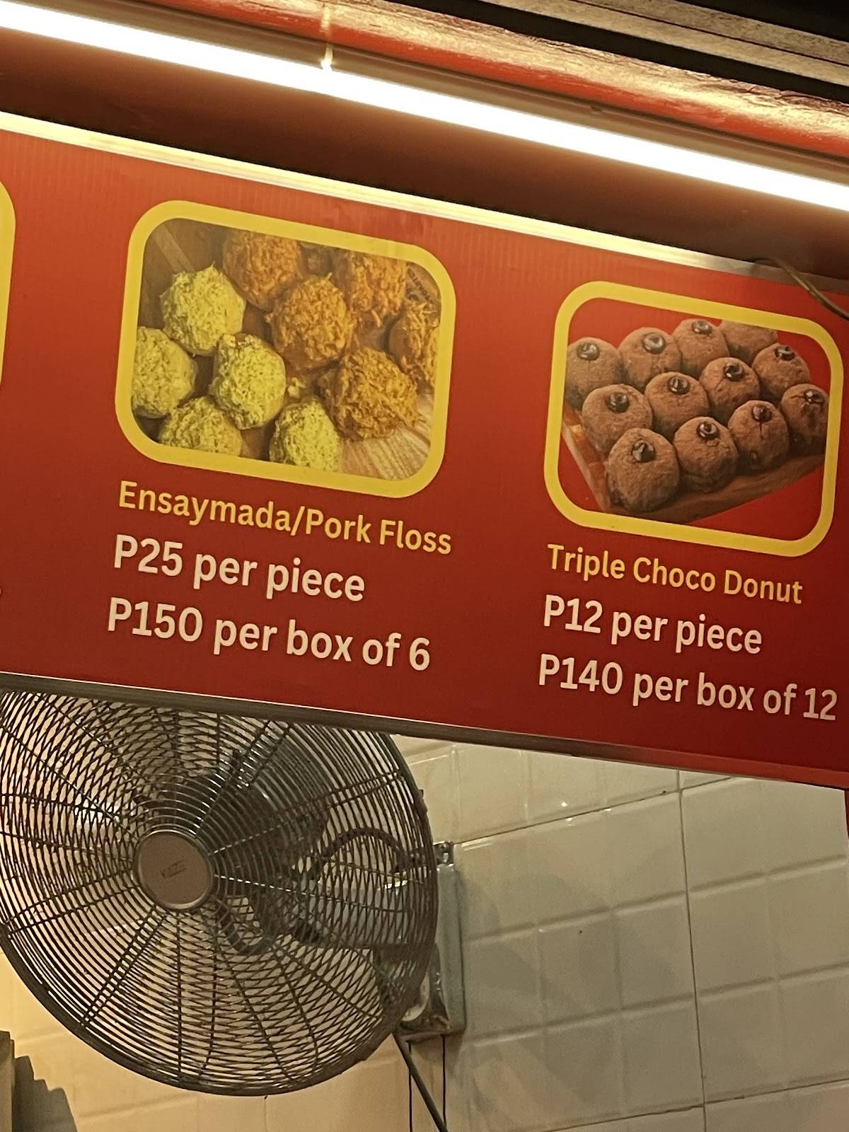 Menu at Ador's Bakeshop Marikina Public Market, Marikina