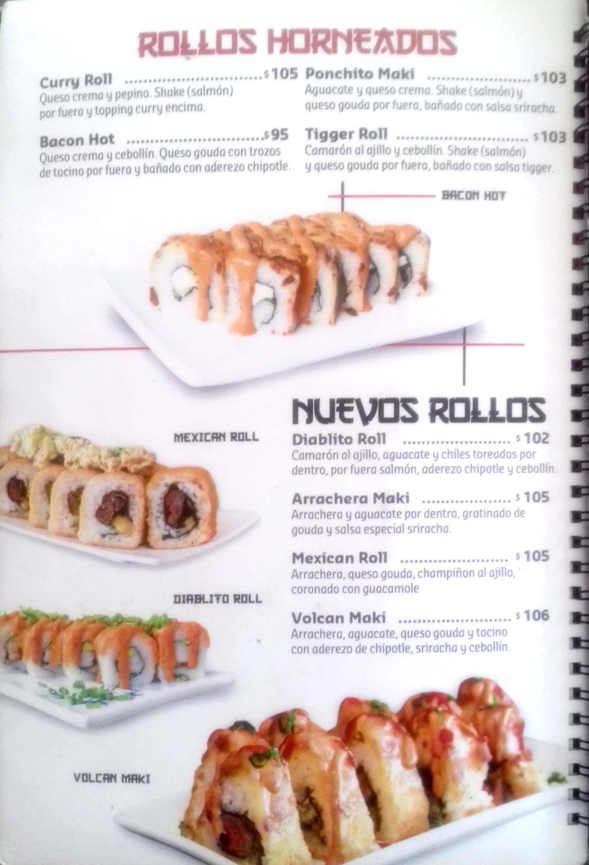 Carta del restaurante Kapital Sushi Oriente, Aguascalientes, Av. del la ...