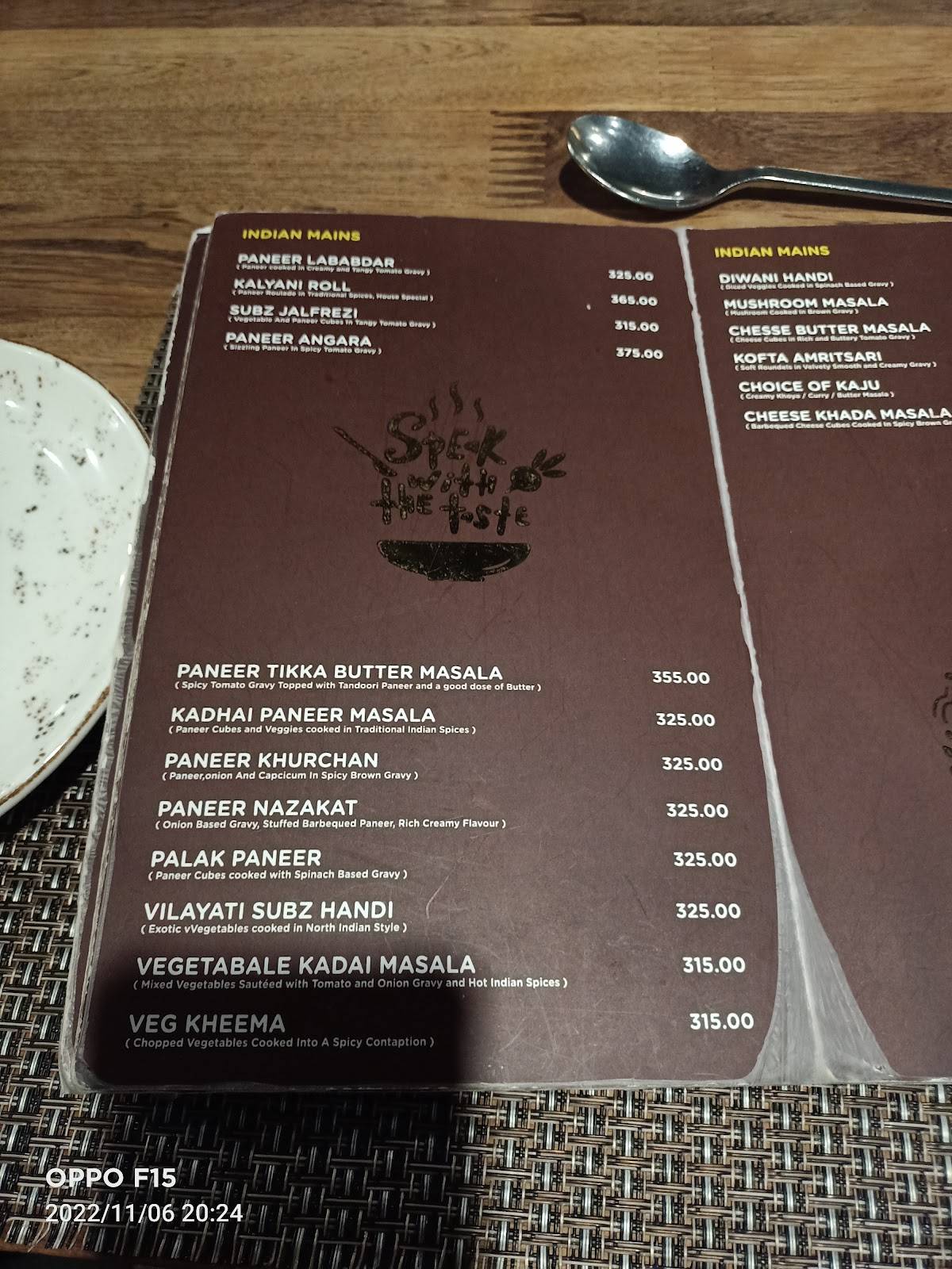 Menu at Temptt restro and cafe, Ahmedabad, 6th floor