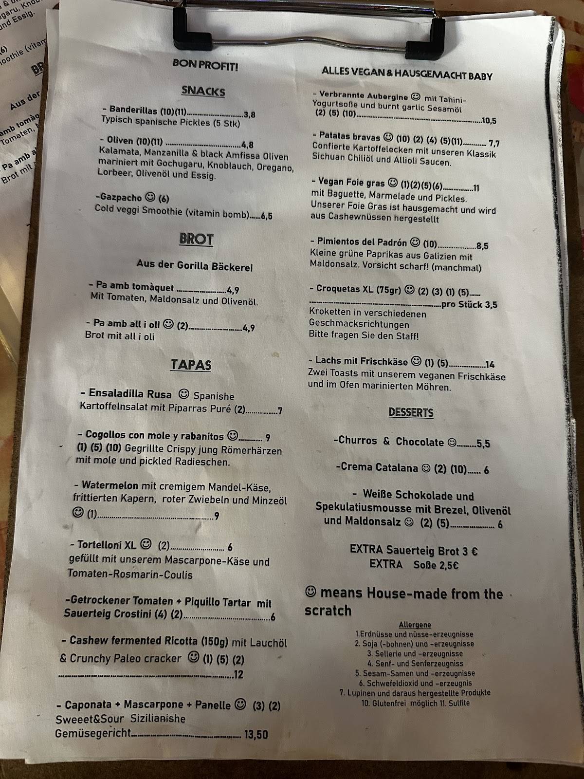 Speisekarte von Alaska Bar, Berlin