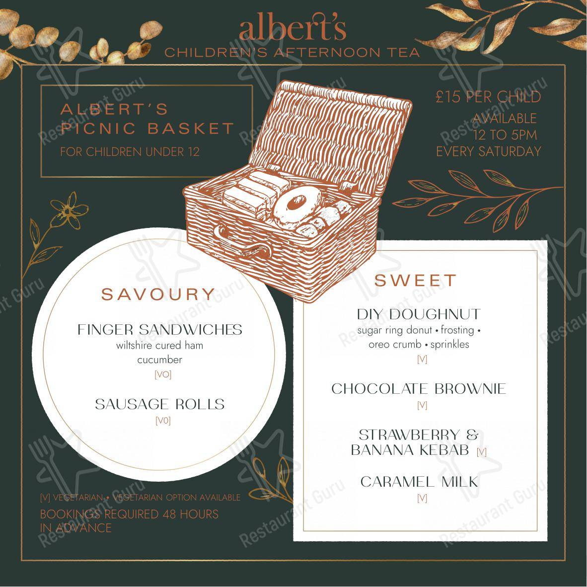 Menu at Albert’s Didsbury Restaurant & Bar, Manchester
