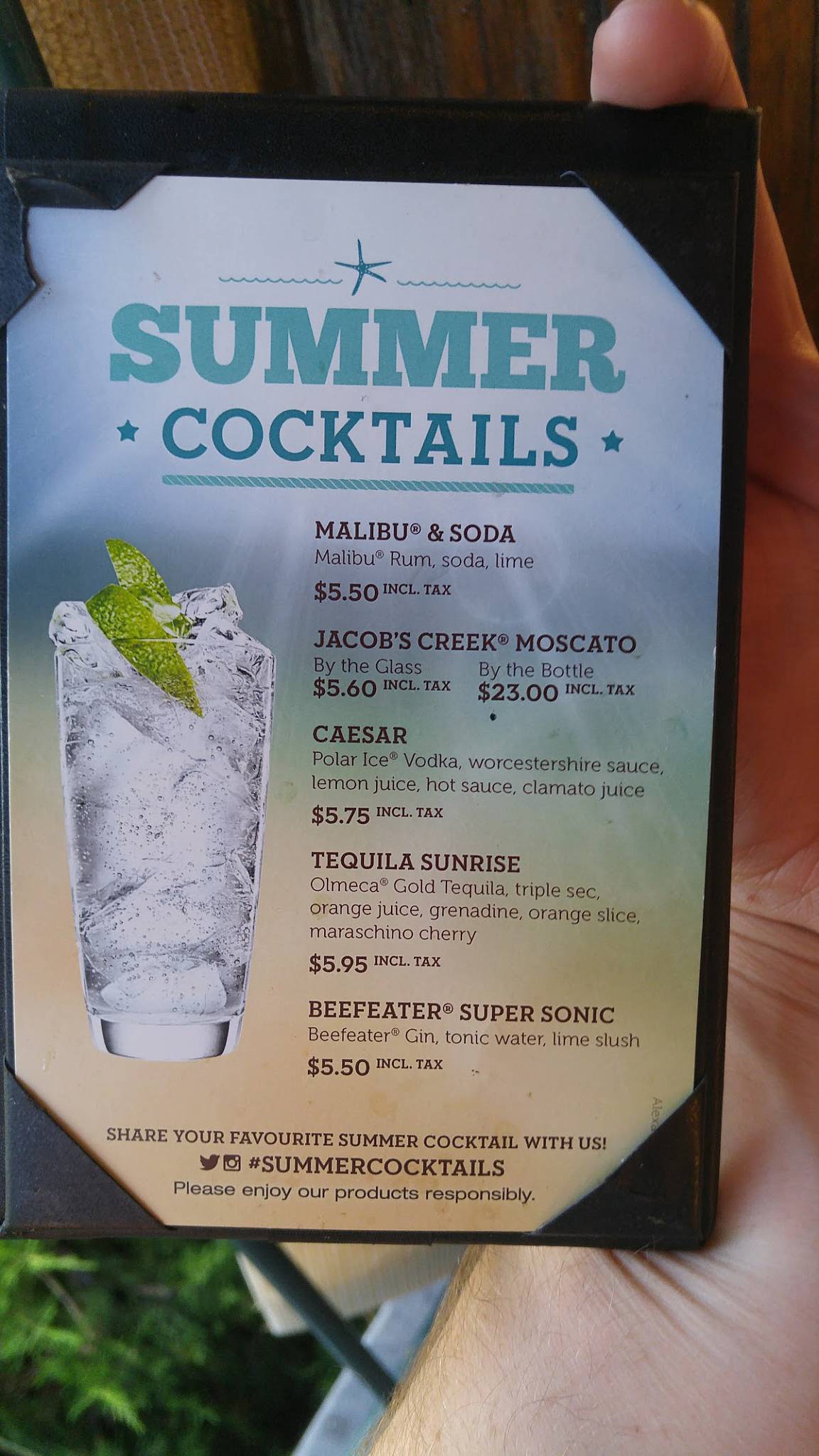 Menu at Alexander's Pub & Liquor Store, Canada, Kalamalka Rd