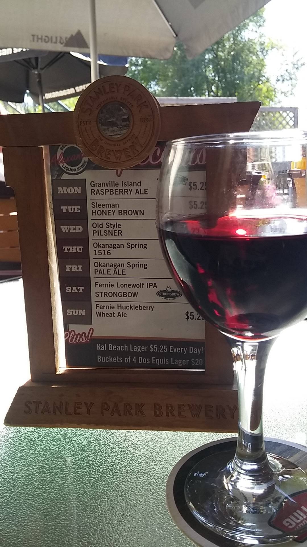 Menu at Alexander's Pub & Liquor Store, Canada, Kalamalka Rd