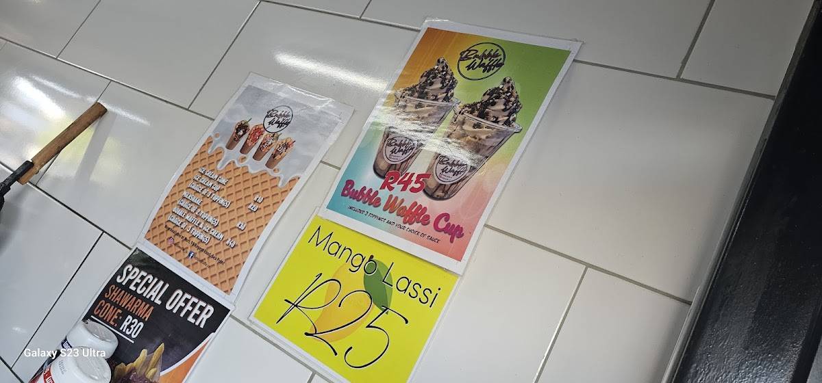 Menu au Ali Baba Shawarma Café Cape Gate Lifestyle, Le Cap
