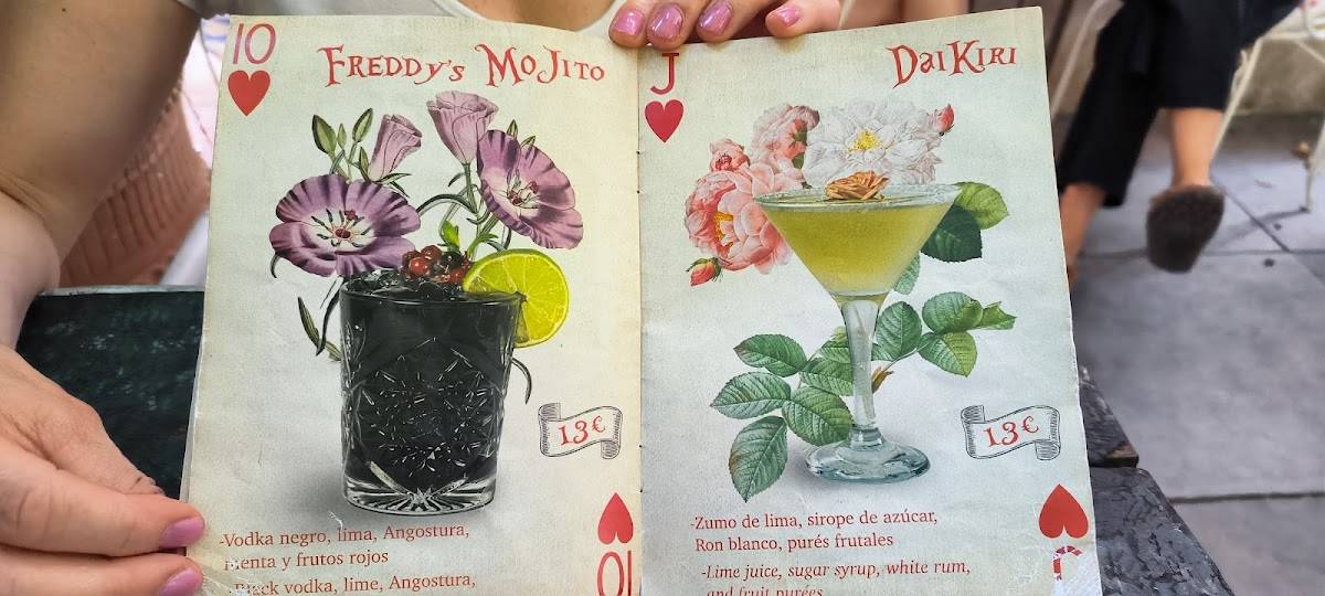 Carta del restaurante Alice Garden, Barcelona, Carrer del Pau Claris