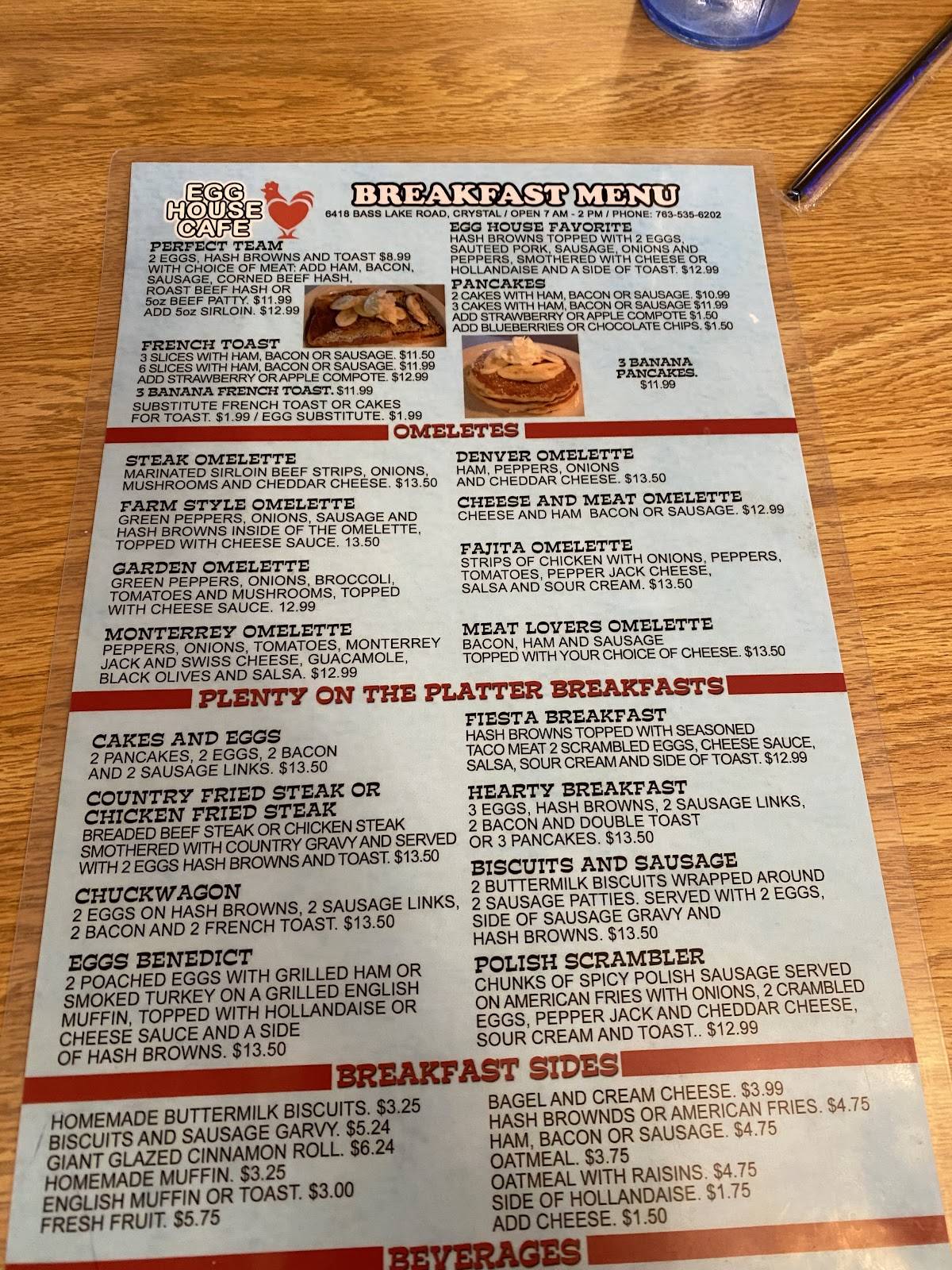 Menu at Alice's Family Restaurant, Baudette