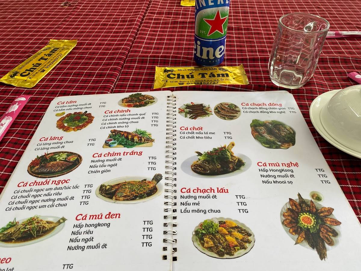 Menu at Ẩm Thực Chú Tám restaurant, Ho Chi Minh City