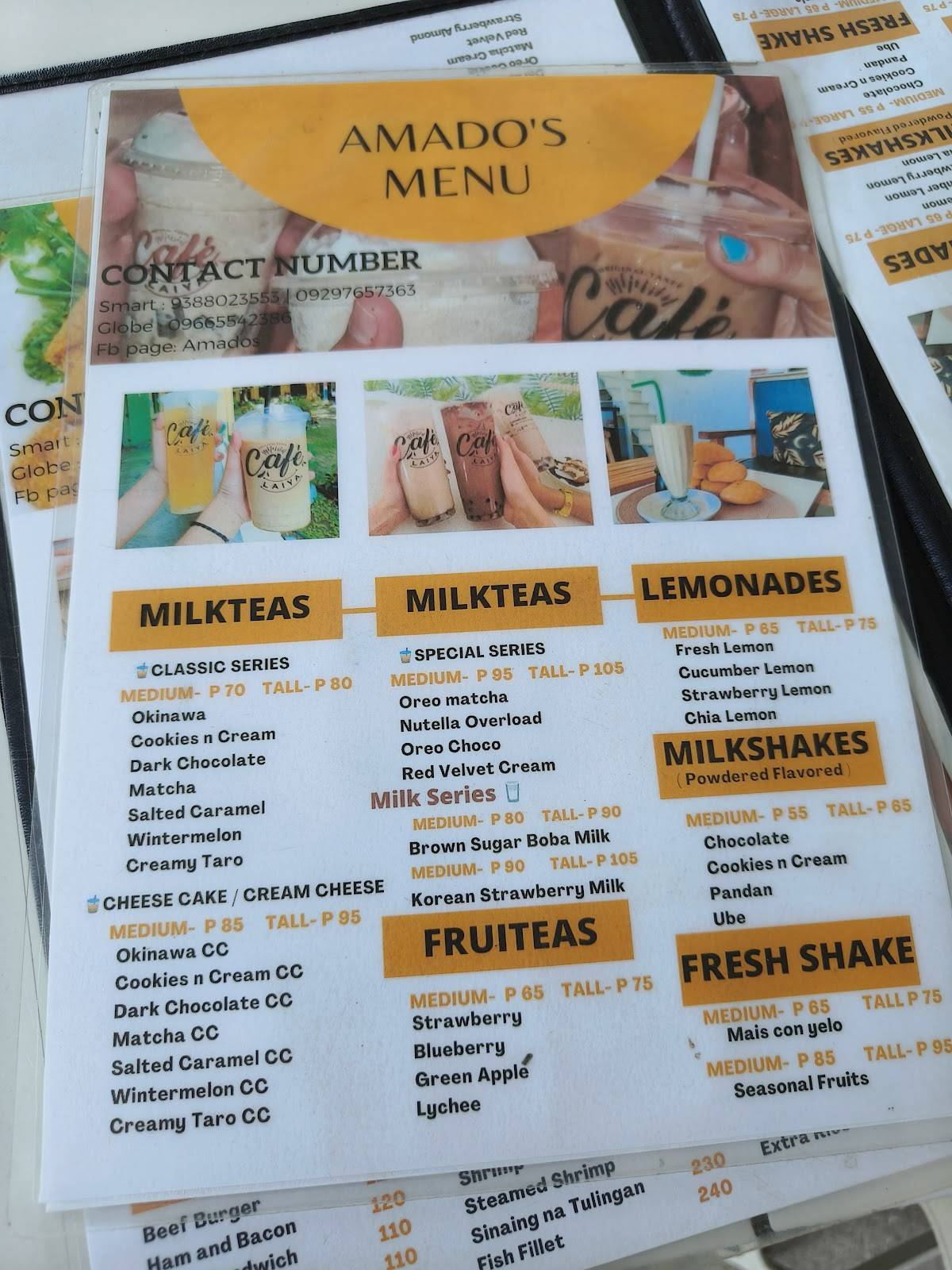 Menu at Amado's by: Cafe Laiya, San Juan