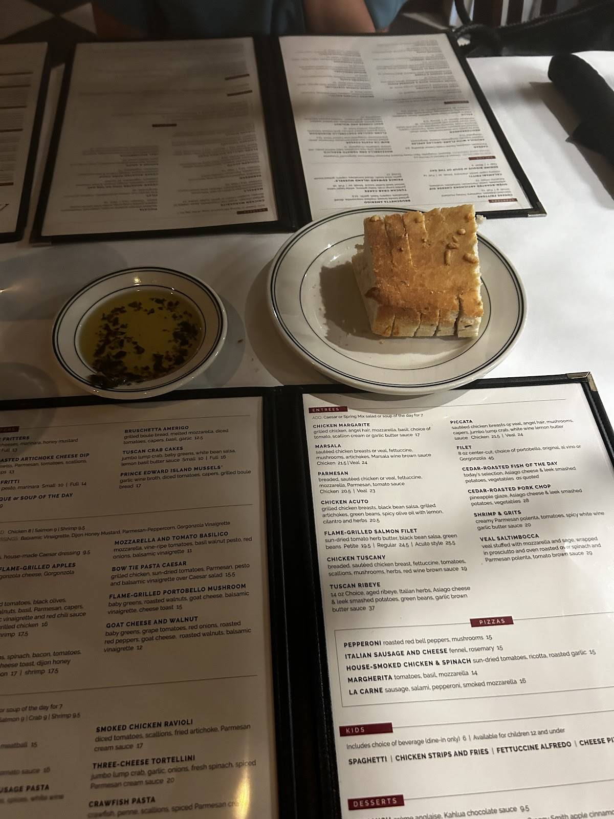 Menu at Amerigo Italian Restaurant, Jackson, 622 Duling Ave suite 106