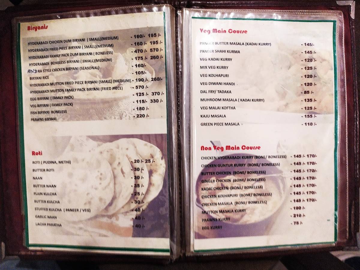 Menu at Amrutha Restaurant, Bengaluru, Ground Floor