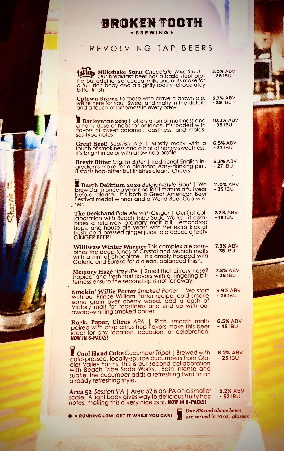 Menu at Moose's Tooth Pub & Pizzeria, Anchorage