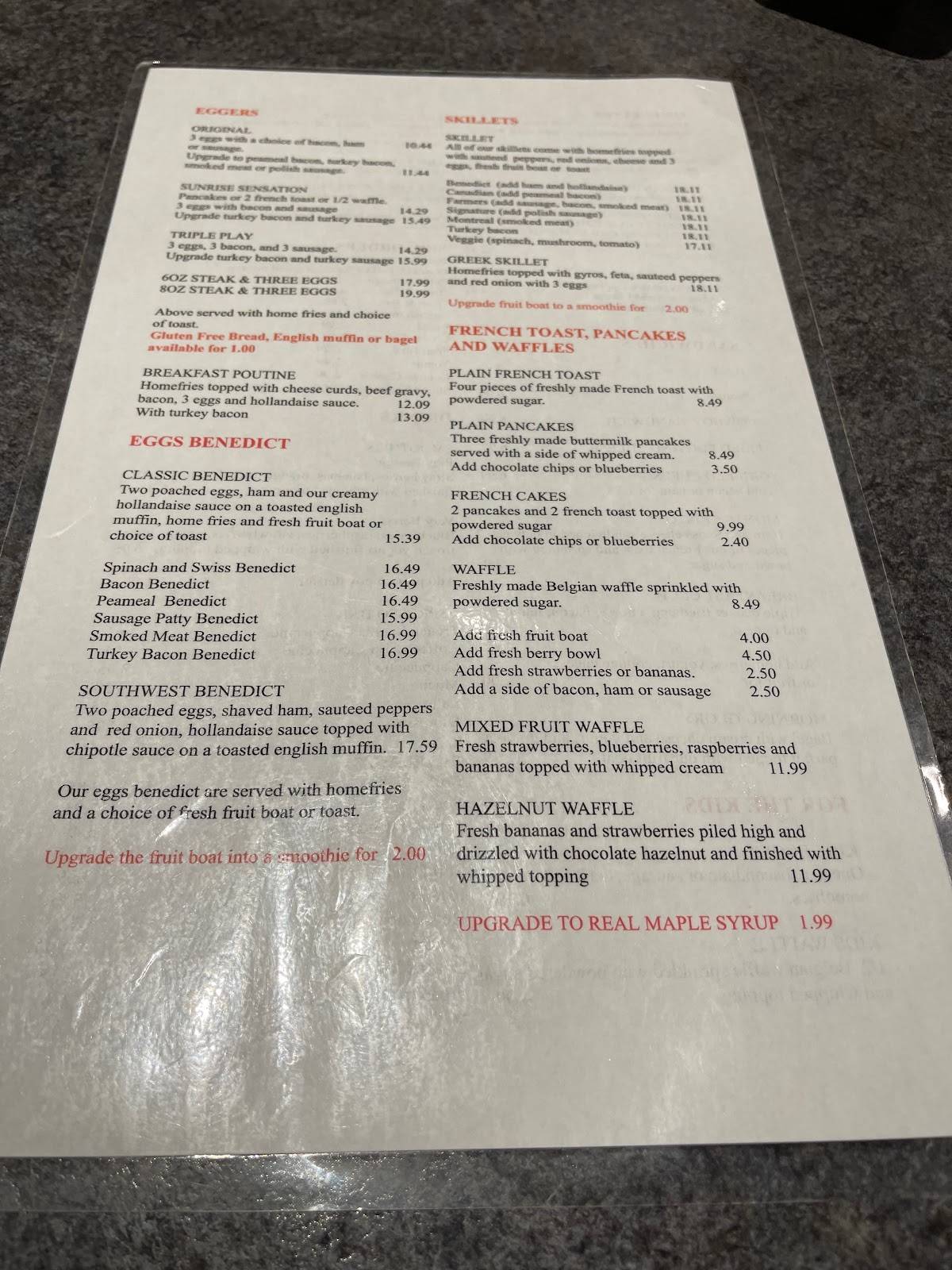 Menu at Angel's Diner - Family Restaurant London, London