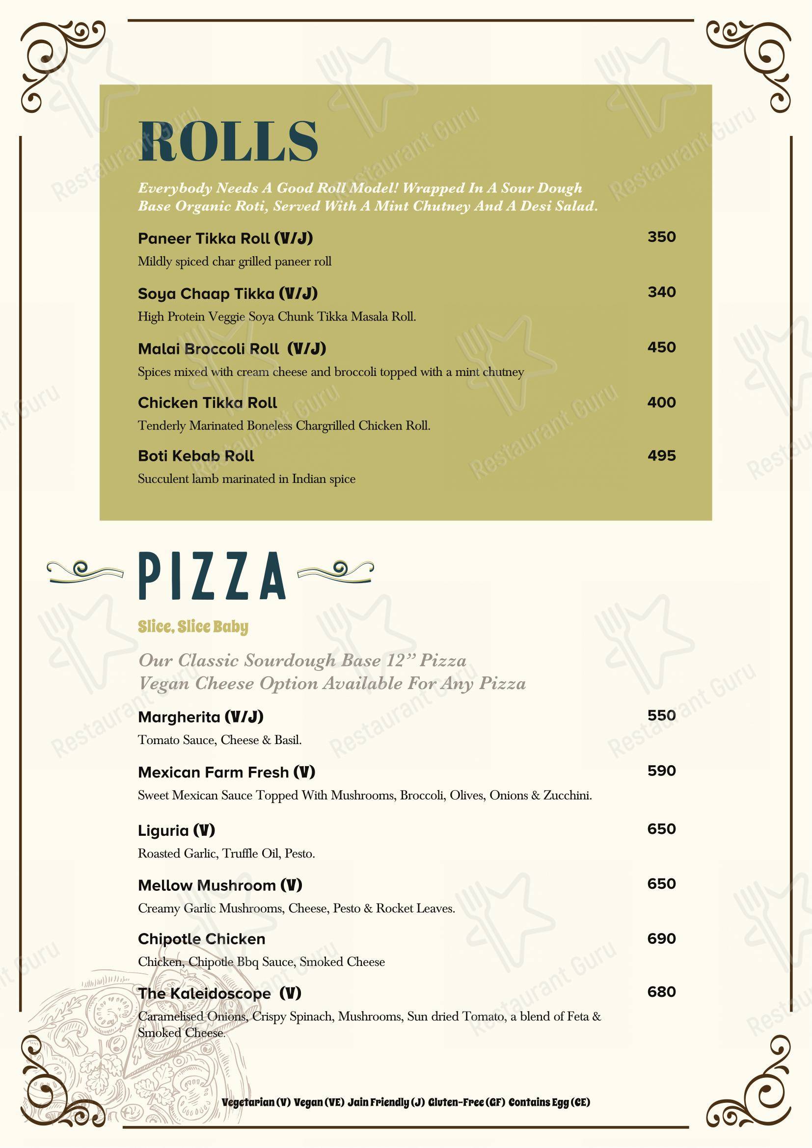 Menu at Anglo Indian Cafe, Lonavala
