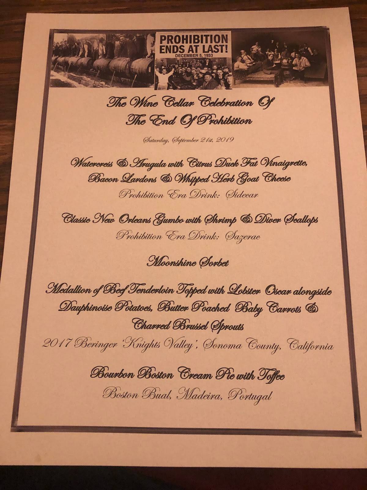 Menu at Angus Barn, Raleigh, Glenwood Ave