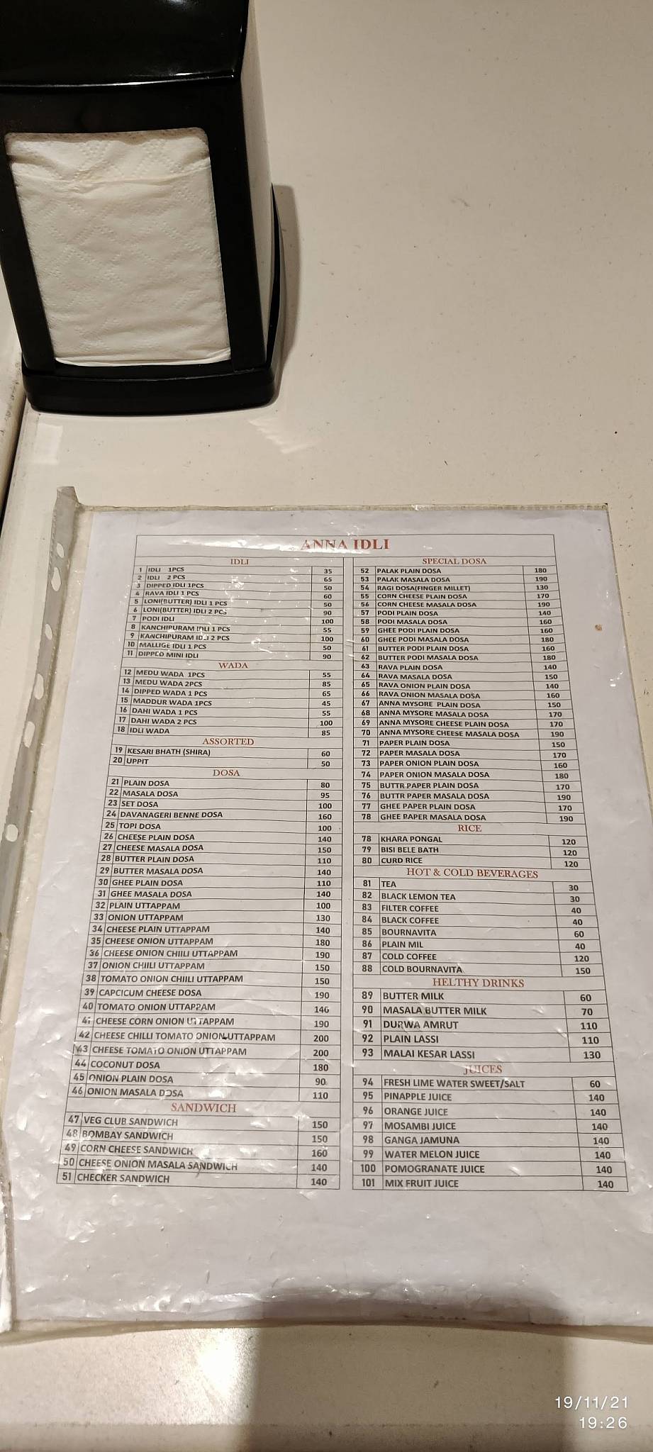Menu at ANNA, Pune, 273