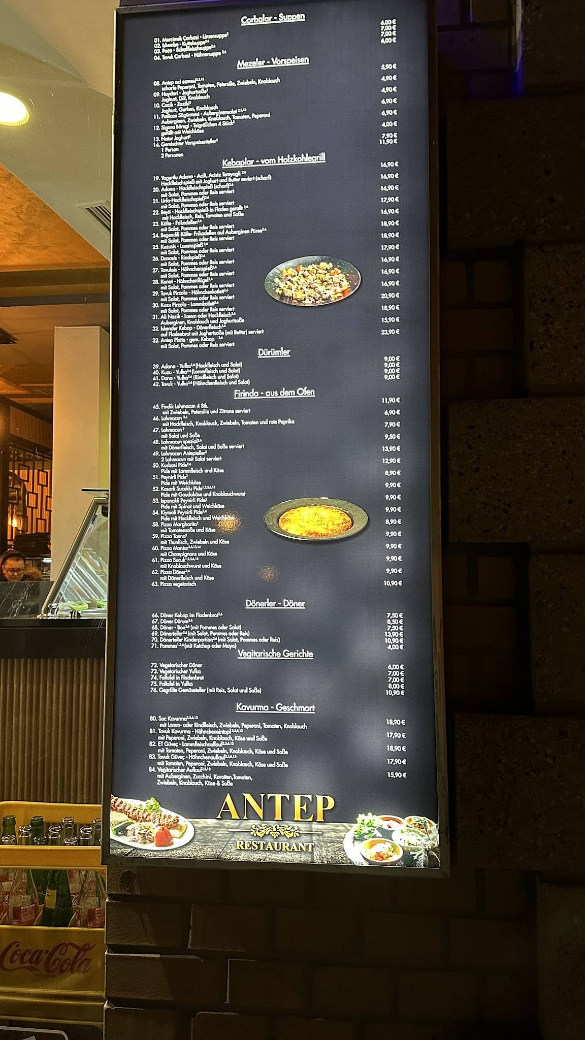 Speisekarte von Antep Restaurant, Ludwigsburg, Karlstraße 4