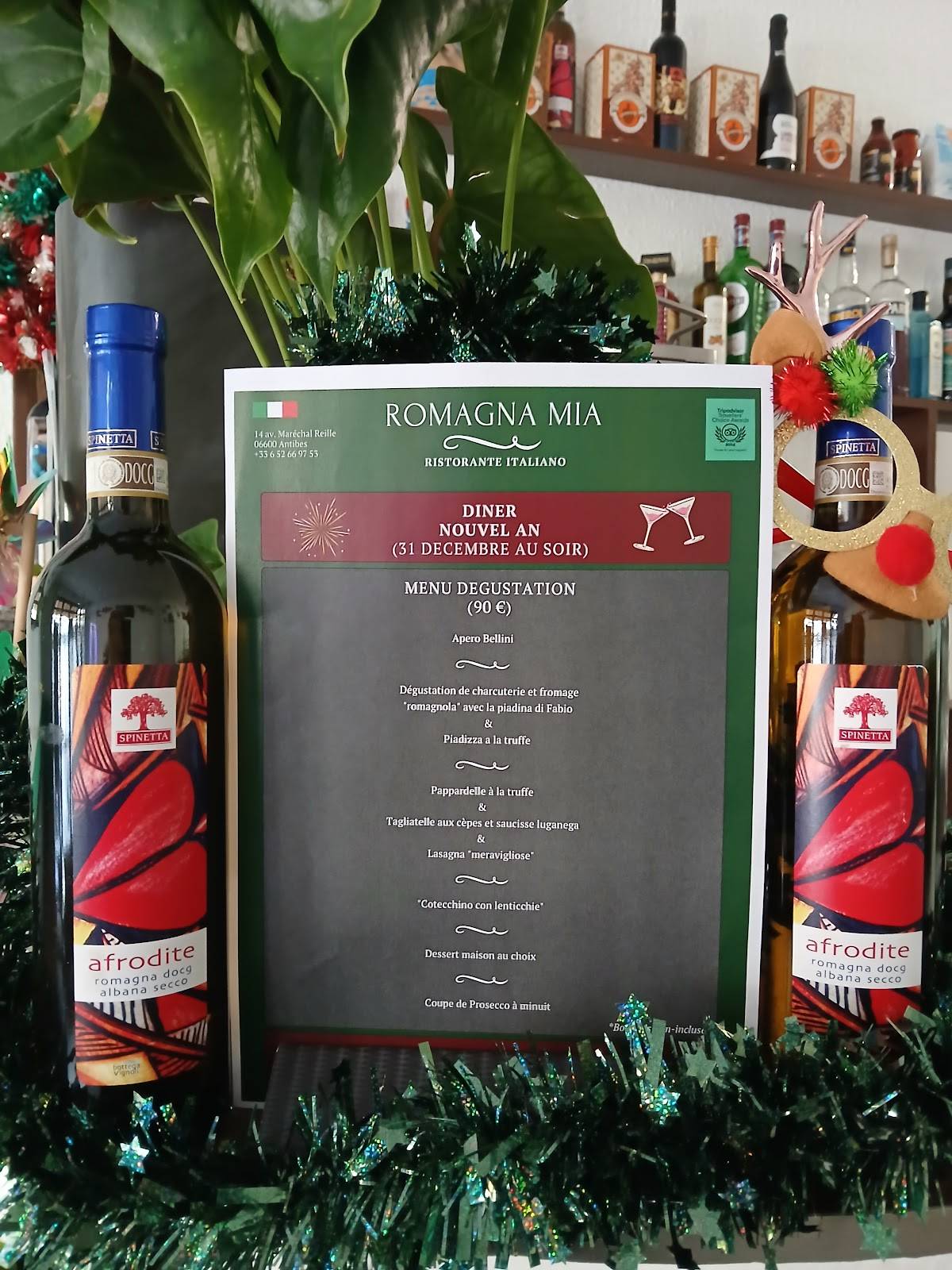 Menu at Romagna Mia restaurant, Antibes, 14 Av. Maréchal Reille