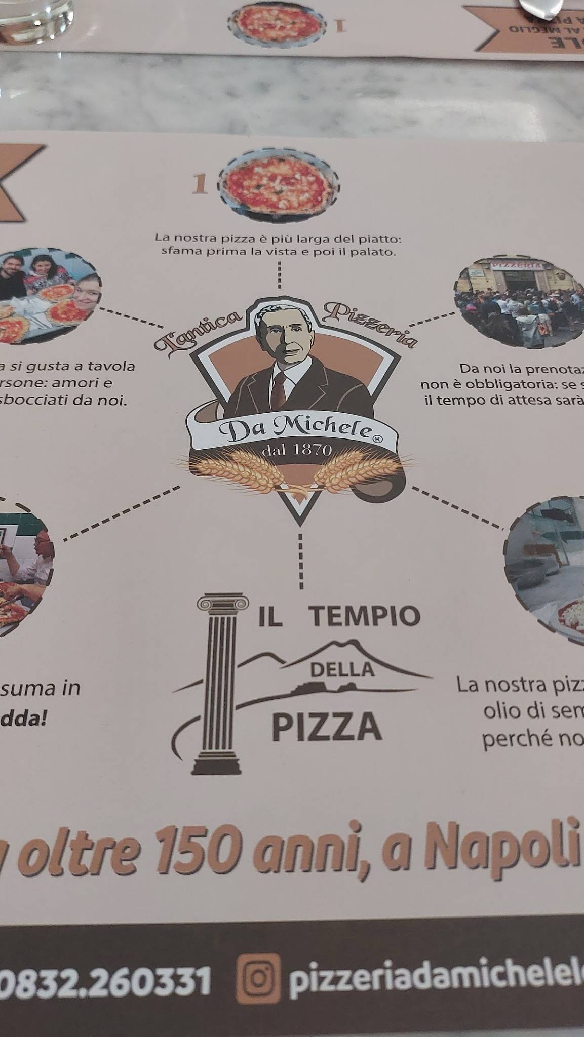 Menu da Antica pizzeria da Michele, Lecce