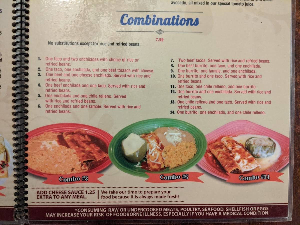 Menu at Los Arcos restaurant, Arab, 326 N Brindlee Mountain Pkwy
