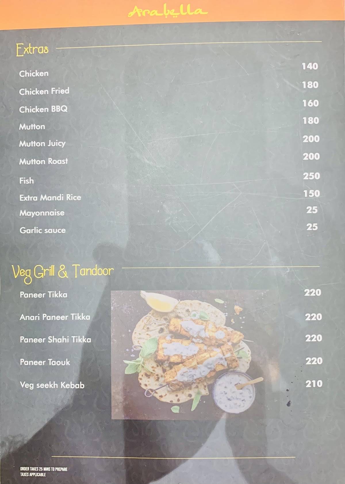 Menu at Arabella House Of Arabic & Lebanese Cuisine, Hyderabad