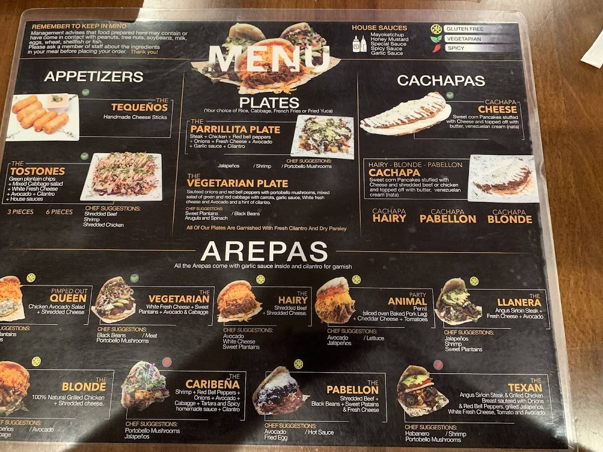 Menu at Arepitas (Harker Heights) restaurant, Harker Heights, 440 E ...