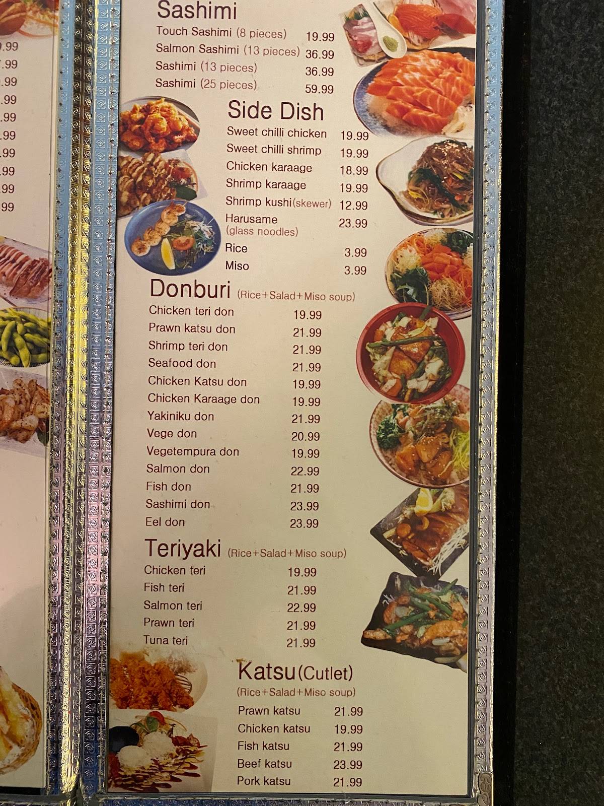 Menu at Arigato Japanese Restaurant, Auckland