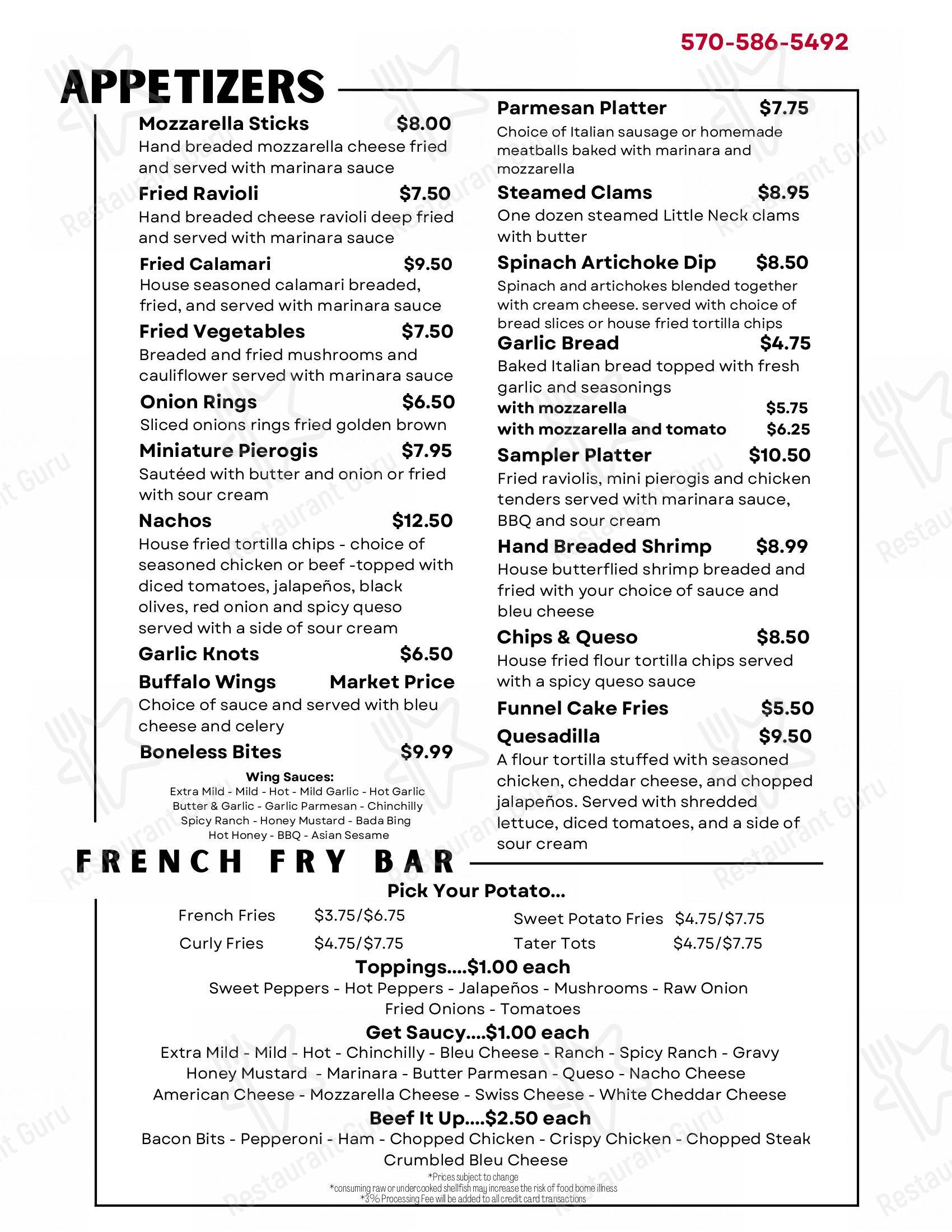 Menu at Armetta's Restaurant & Pizza, Clarks Summit