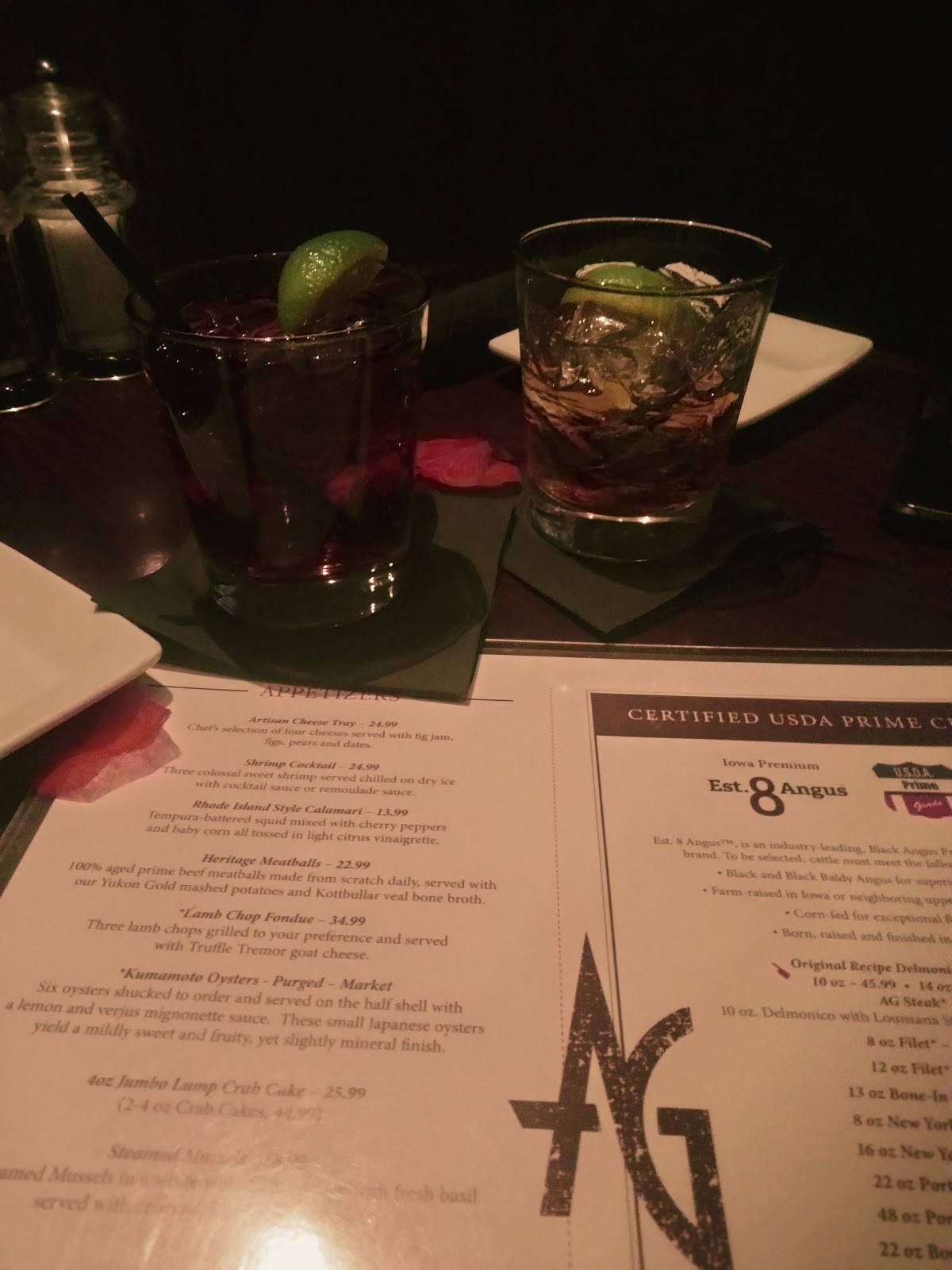 Menu at Arrowhead Grill steakhouse, Glendale