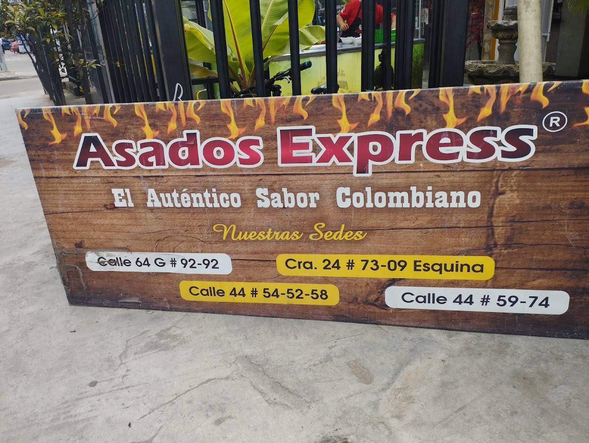 Carta del restaurante Asados Express Calle 73, Bogotá