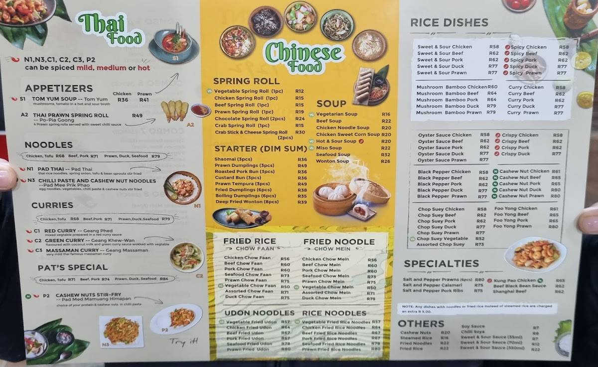 Menu at Asian Point restaurant, Randburg