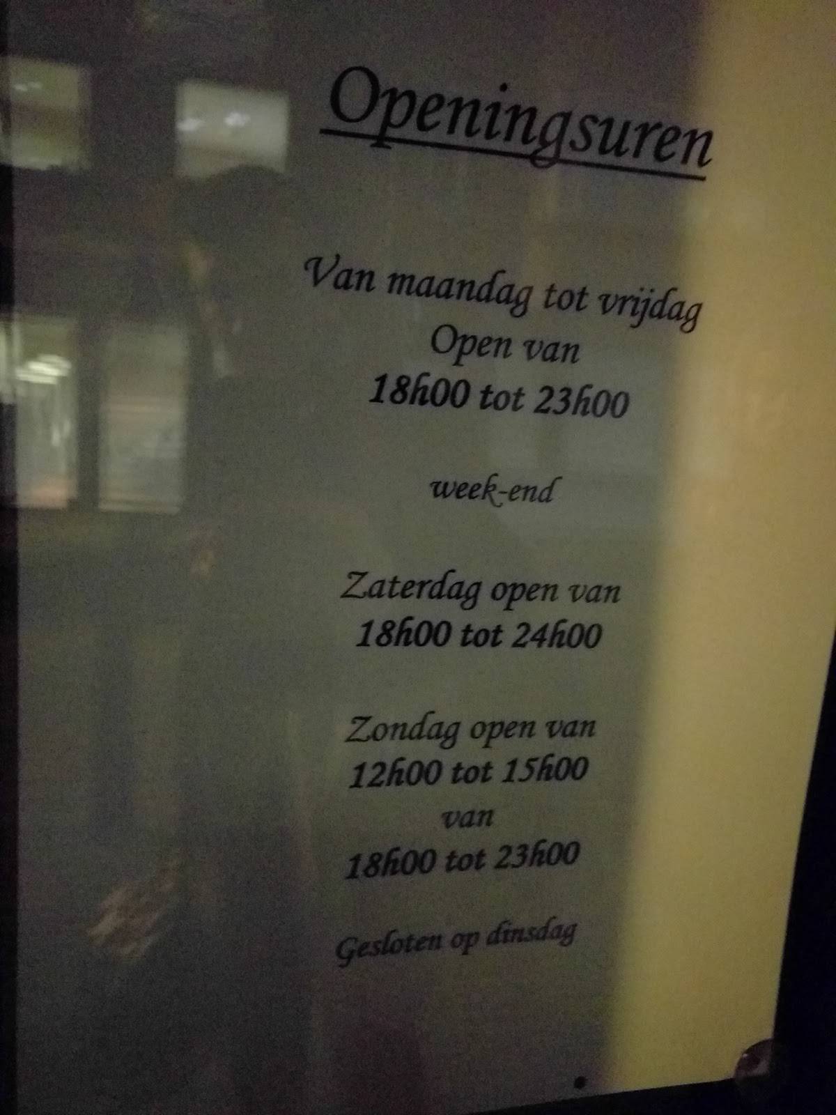 Menu At Athena Vilvoorde