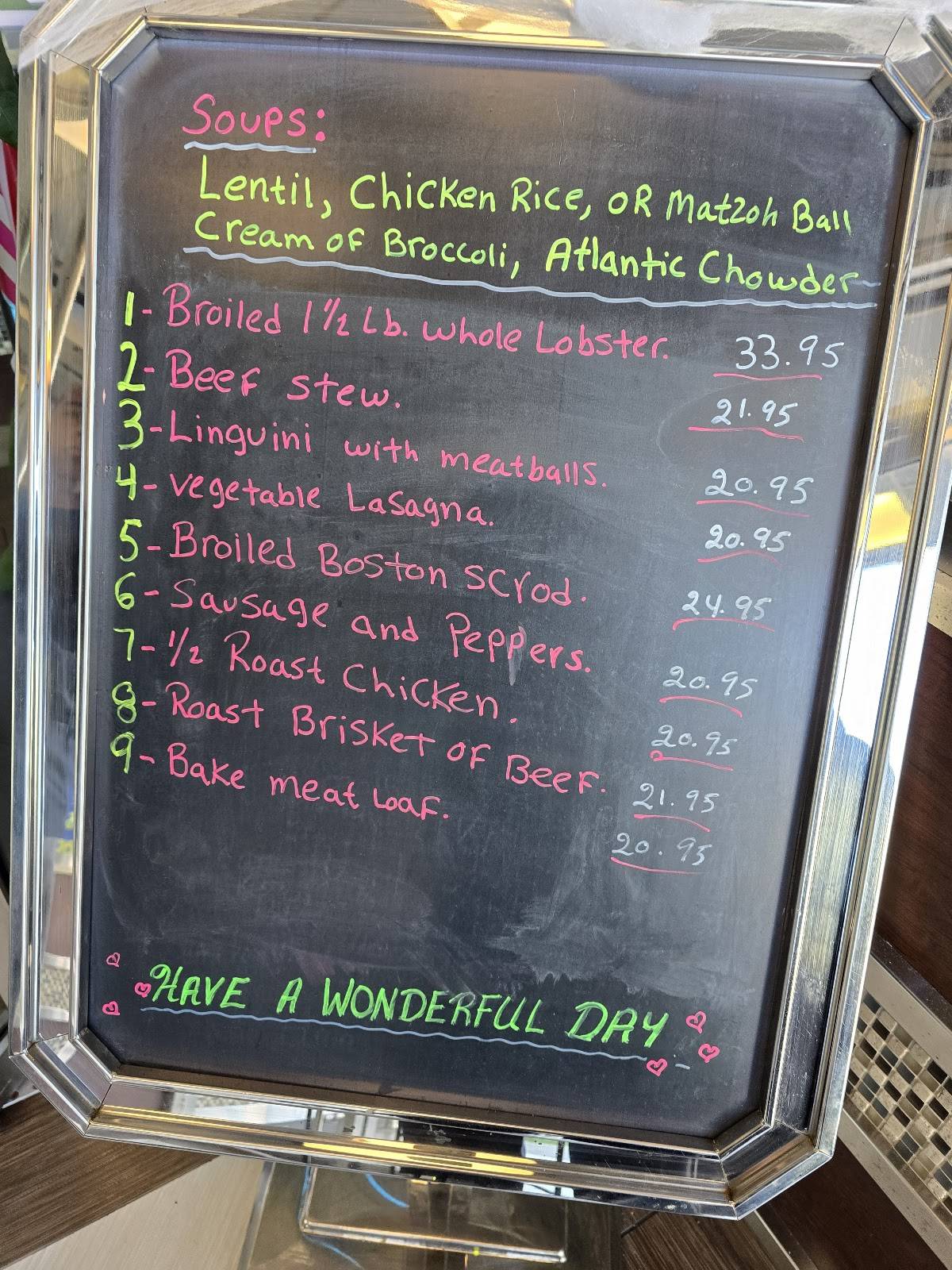 Menu at Atlantic Diner restaurant, New York City, 111-16 Atlantic Ave